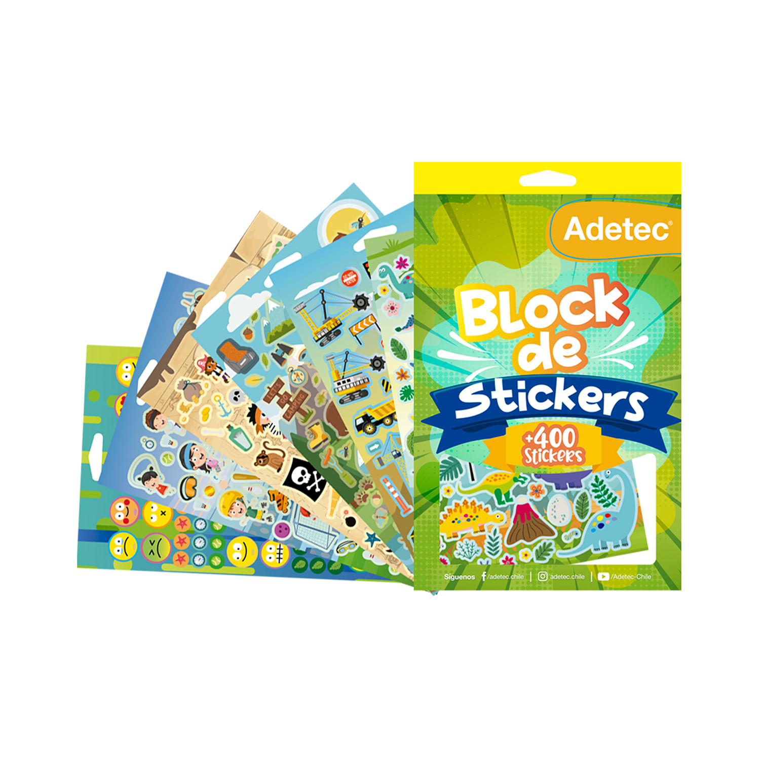 block de stickers diseño surtido - Adetec
