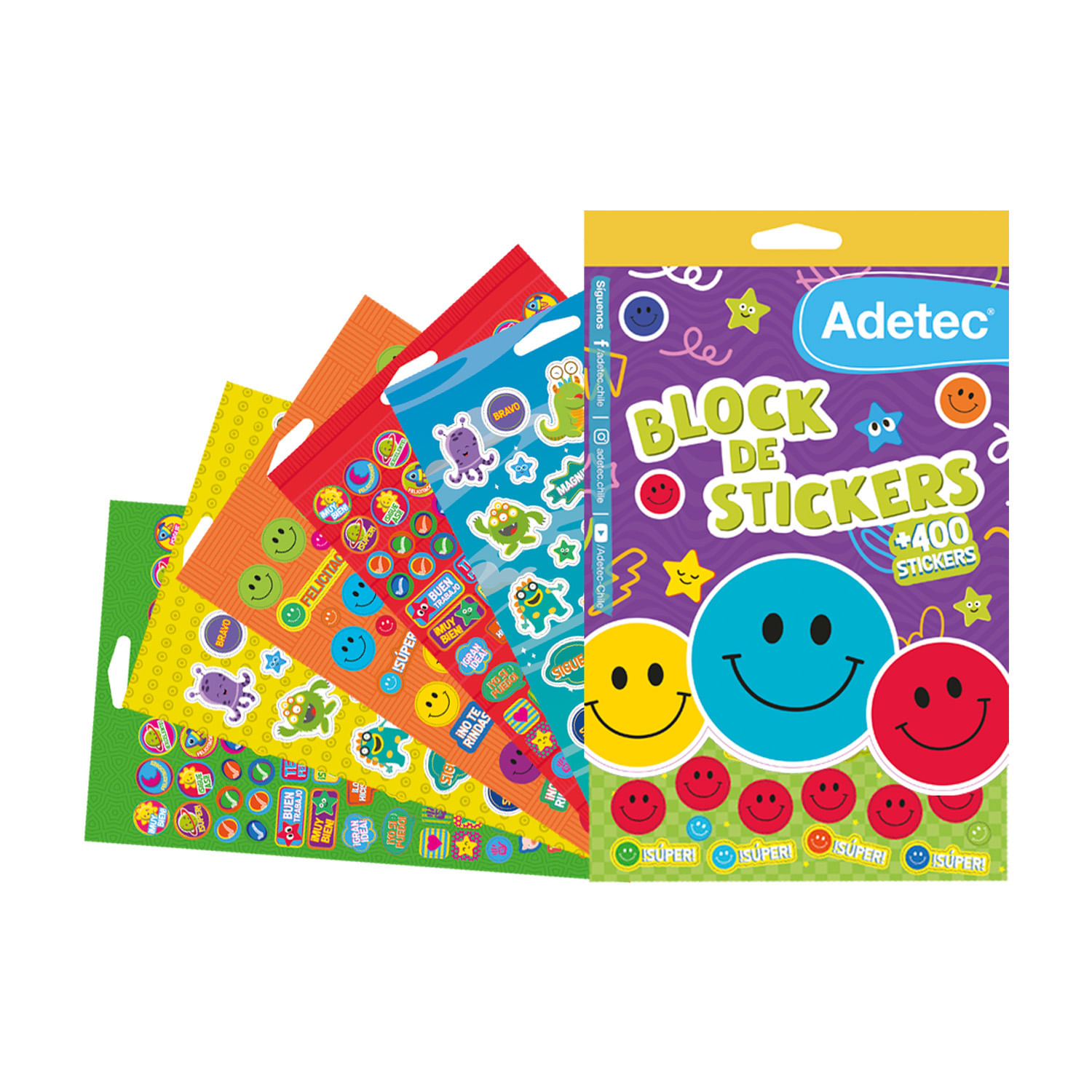 block de stickers motivacionales - Adetec